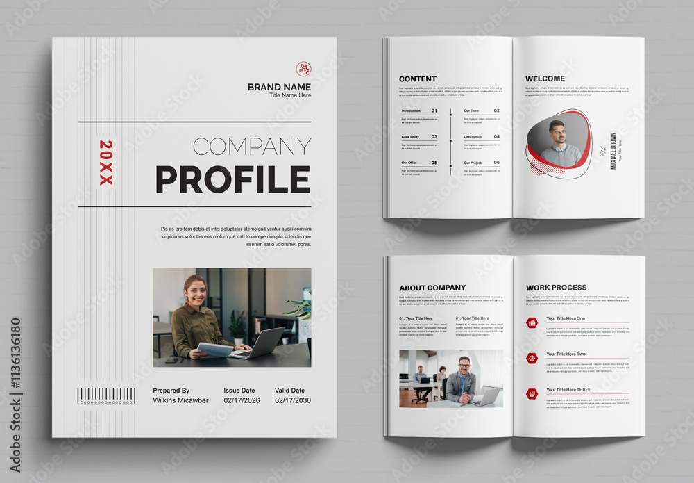 Company Profile Design Stock Template | Adobe Stock