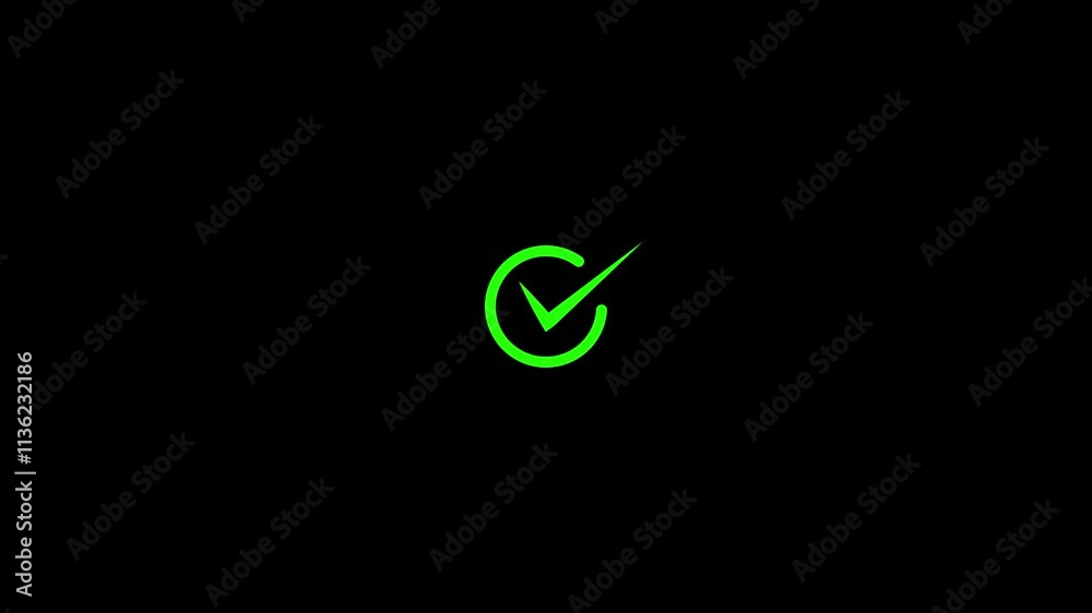 Tick mark icon, Simple Right Check mark icon, loading tick symbol of ...