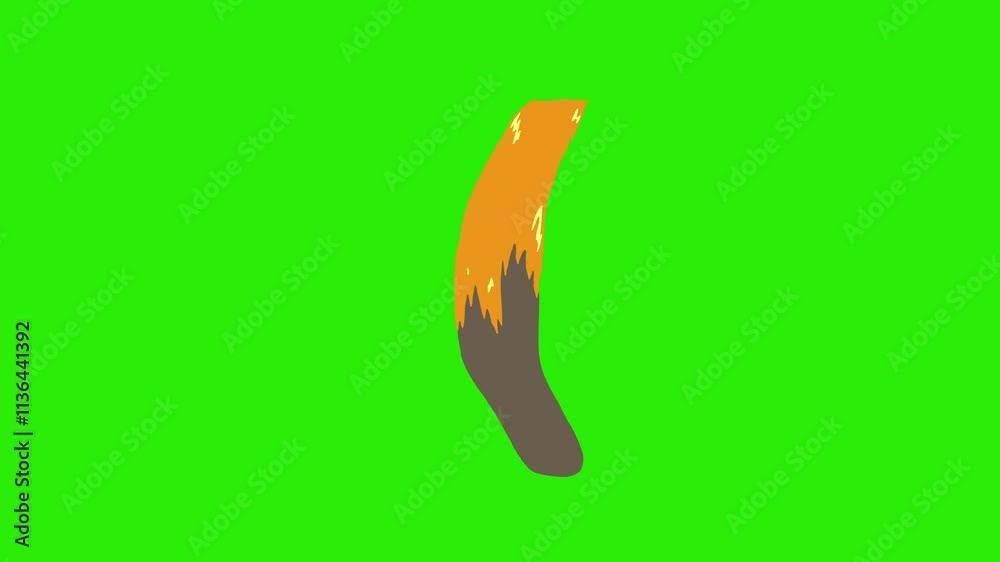 Cartoon Fire Symbol Bracket Left Animation - Flaming Typeface with ...