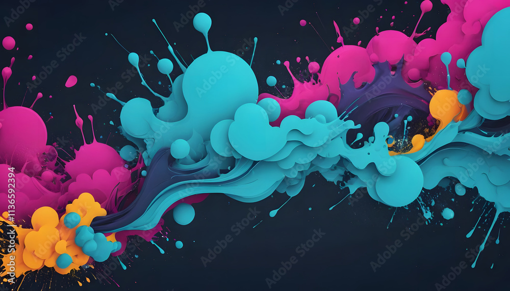 "Vibrant and splashy background design, perfect for adding a dynamic ...