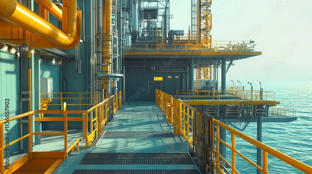 Offshore construction platform for production oil and gas. Oil and gas ...