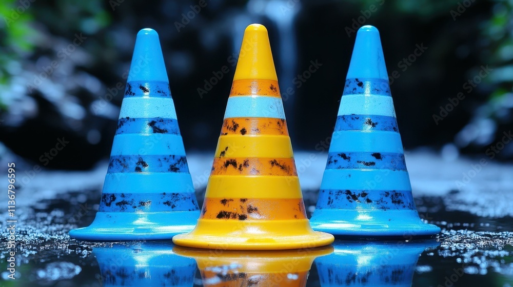 Safety Equipment Safety cones - Traffic cones for marking hazards and ...