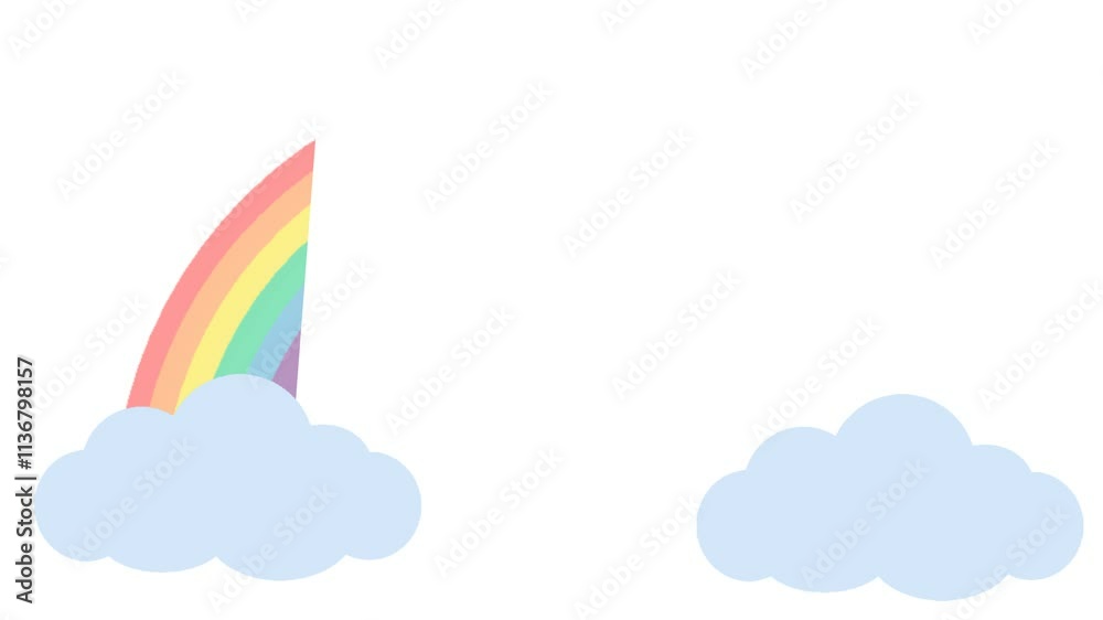Rainbow animated with pastel color, rainbow bridge animation, animated ...