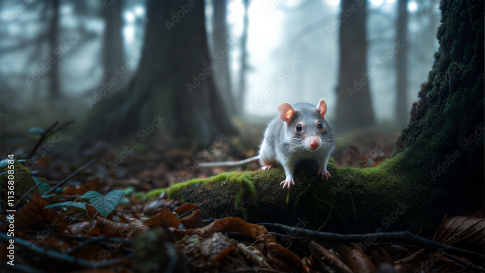 Rat. A small rodent with a pointed snout, round ears, and a long, scaly ...