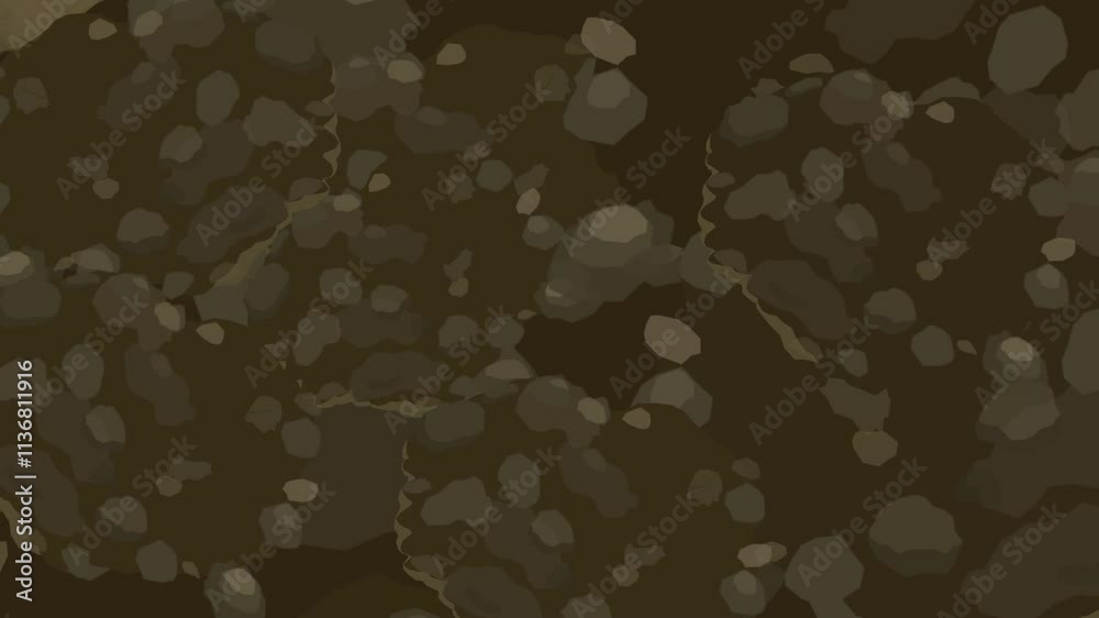 2d animated cartoon background of Water dripping into a puddle in a ...