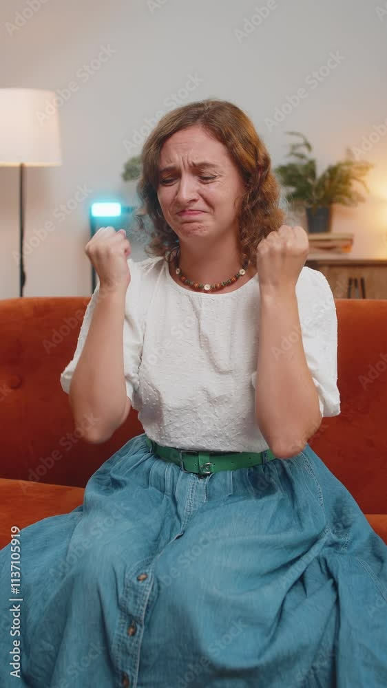 Sad woman feeling hopelessness loneliness, nervous breakdown, crying ...