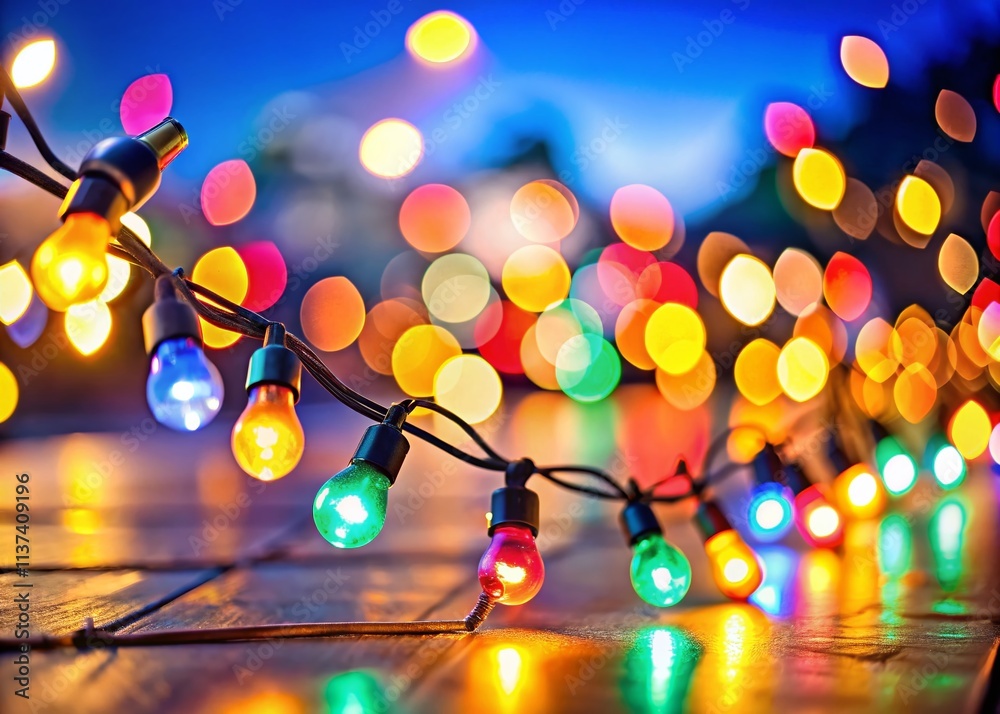 Animated Christmas Lights GIF, Blinking Holiday Lights, Festive Sparkle ...