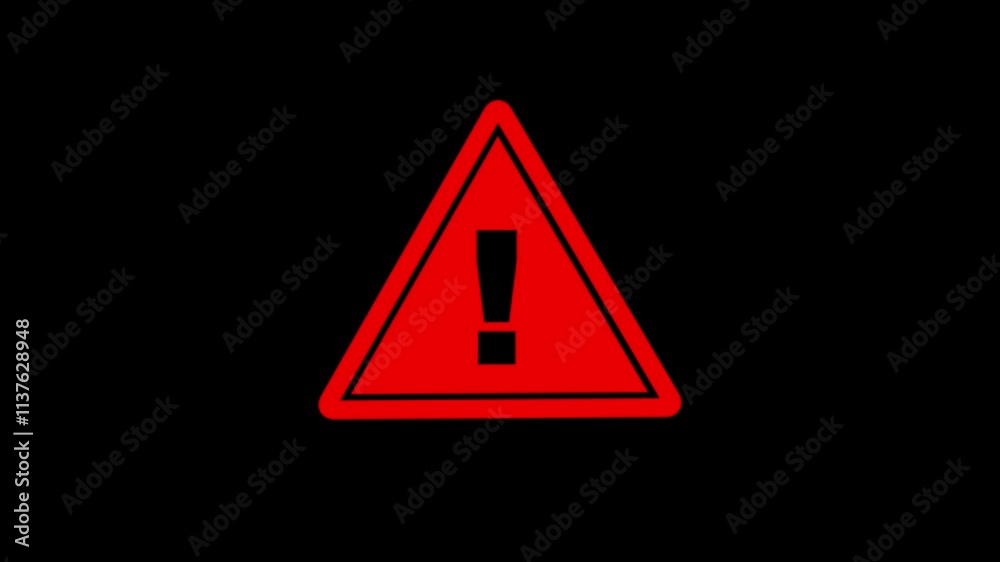 Triangle warning sign exclamation mark animated danger warning sign ...