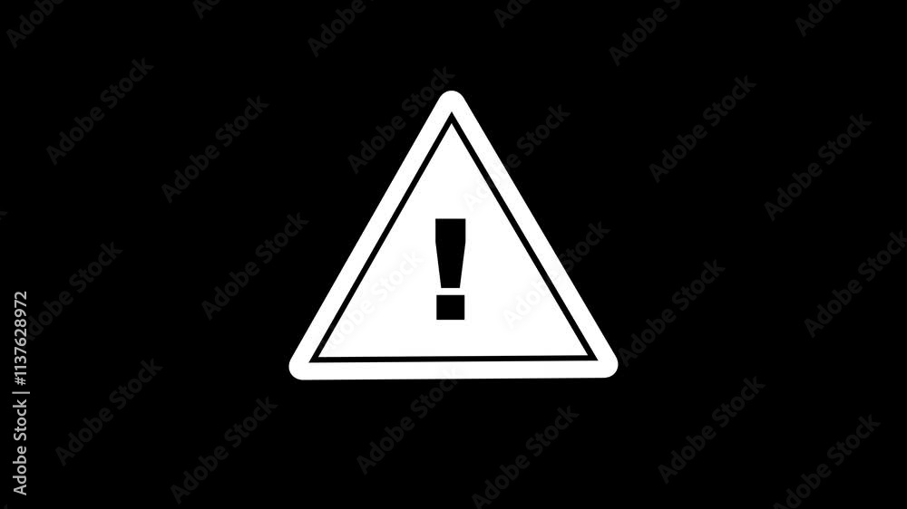 Triangle warning sign exclamation mark animated danger sign warning ...