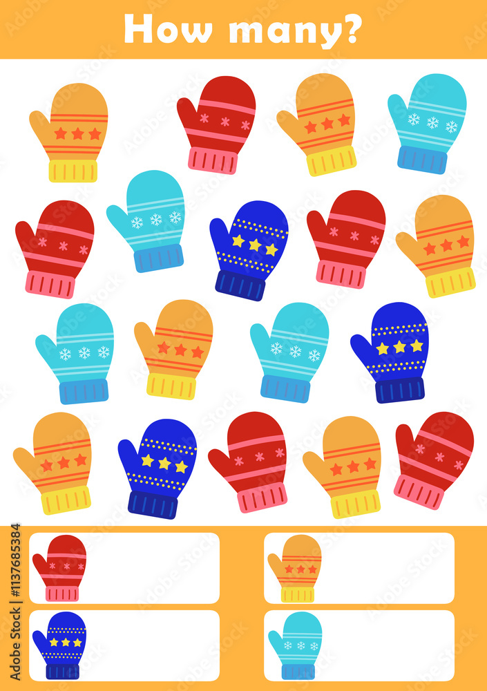 I spy game for toddlers. Counting educational activity for children and ...