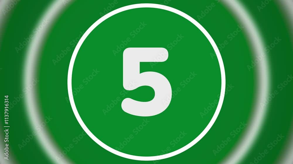 Simple countdown white number animation template. Countdown timer for ...