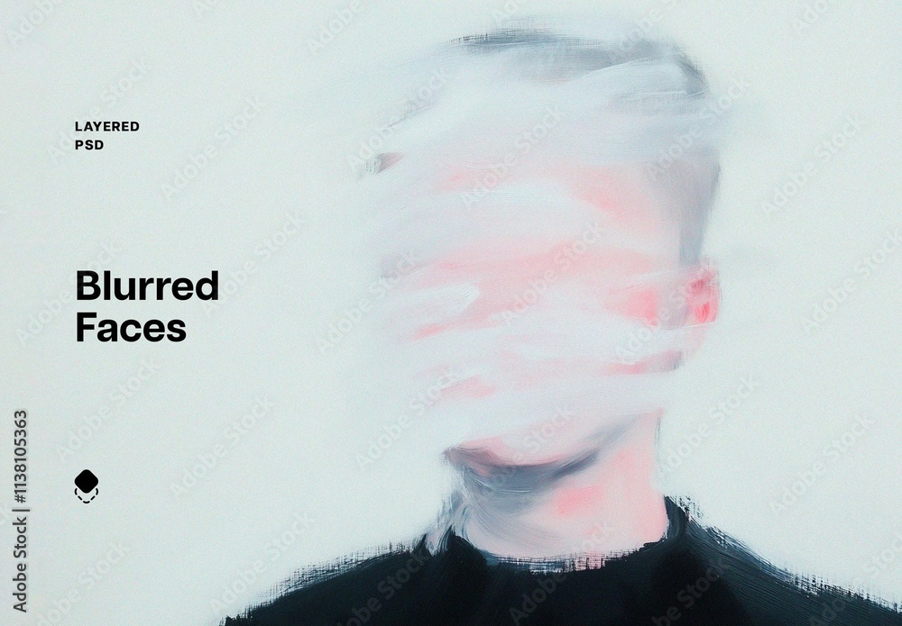 Blurred Faces Backgrounds With Generative AI Stock Template | Adobe Stock