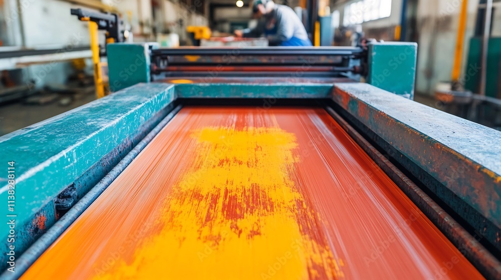 Printing Press Operator Adjusting Controls for Optimal Print in ...