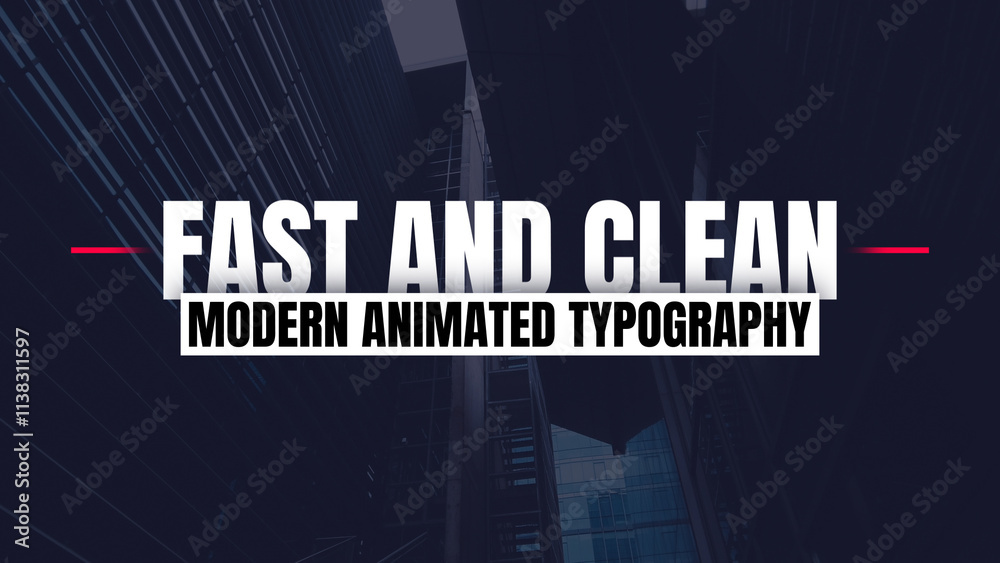 Fast and Clean Modern Animated Typography Stock Template | Adobe Stock