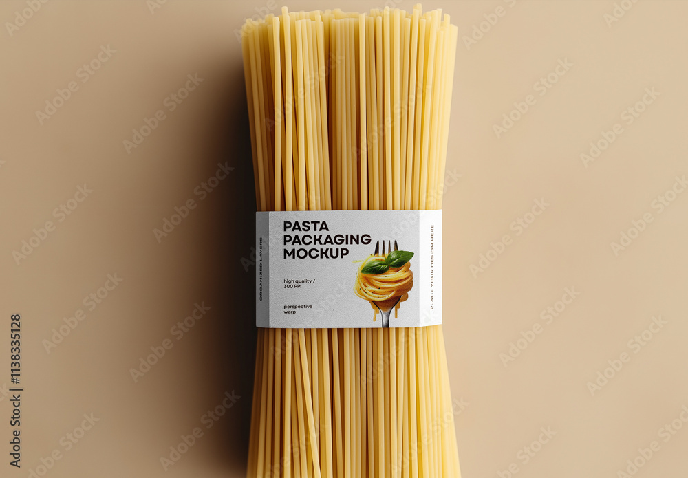 Pasta Packaging Mockup – Realistic PSD Template for Food Branding and ...