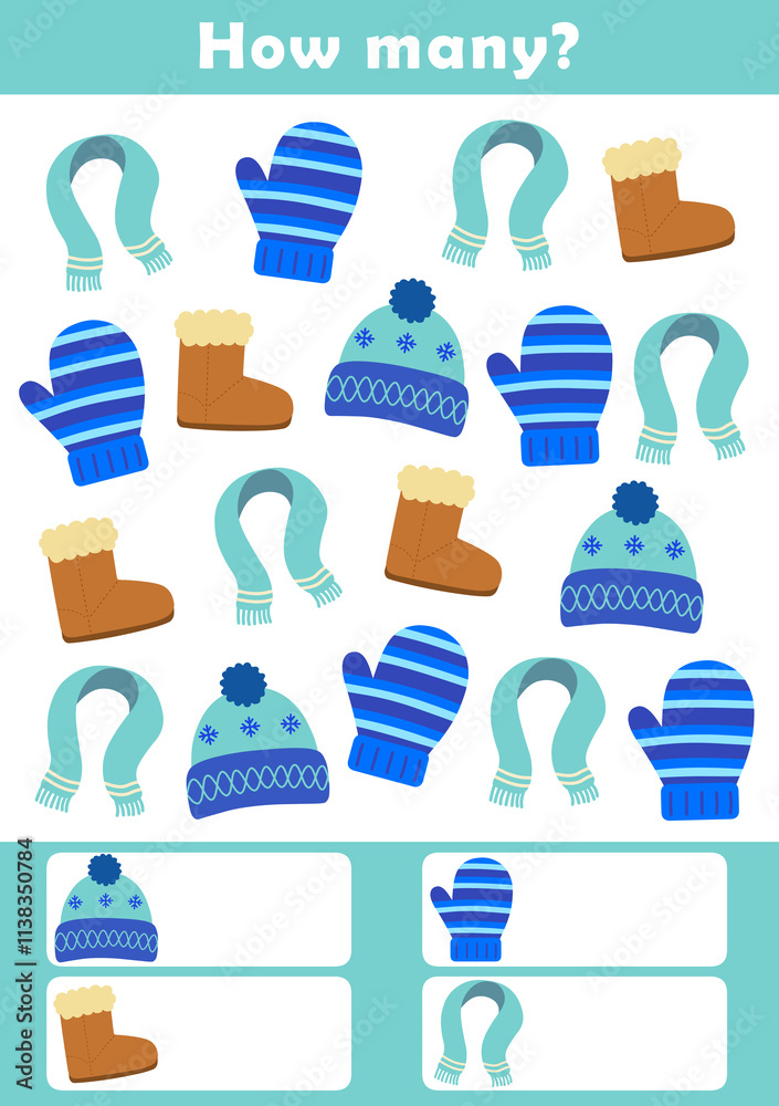 I spy game for toddlers. Counting educational activity for children and ...