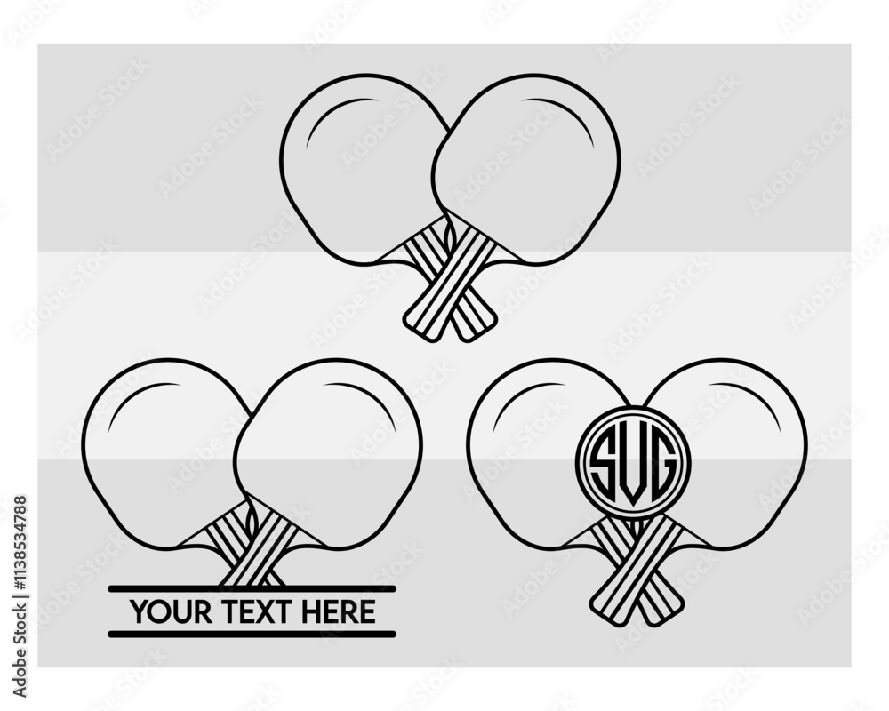 Table Tennis SVG Silhouette Bundle, Table Tennis Silhouette, Sports Svg ...
