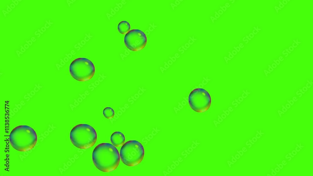 Realistic Bubble Green Screen: Enhance Your Videos, Easy editable green ...