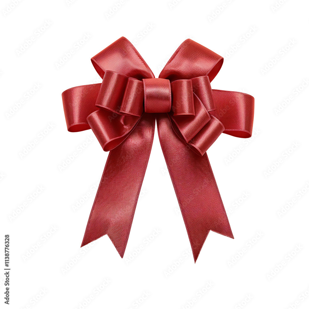 ribbon bow, red ribbon bow isolated on transparent background ...