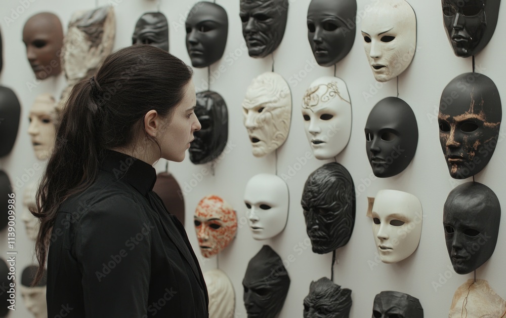 Masked identities: navigates emotional masks, expressions, how face ...