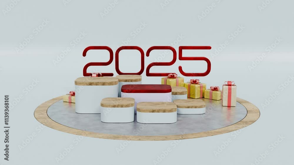 3D animation illustration New Year Transition Day Calendar flapping ...
