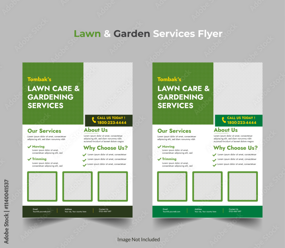 Lawn Garden services Flyer Template. Business Flyer poster pamphlet ...