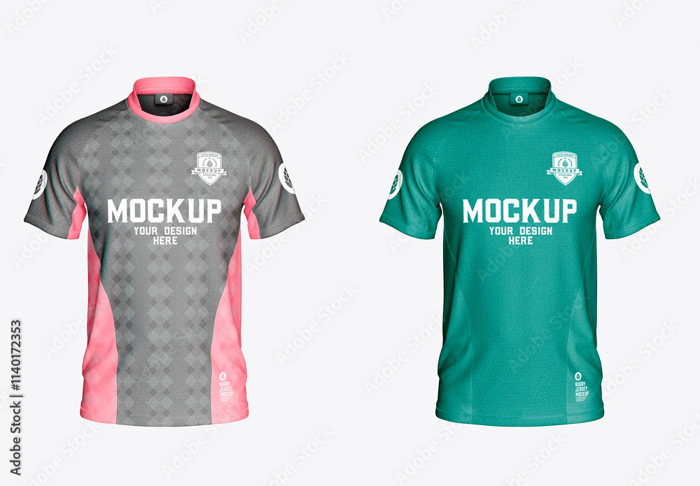 Rugby Jersey Mockup Stock Template | Adobe Stock