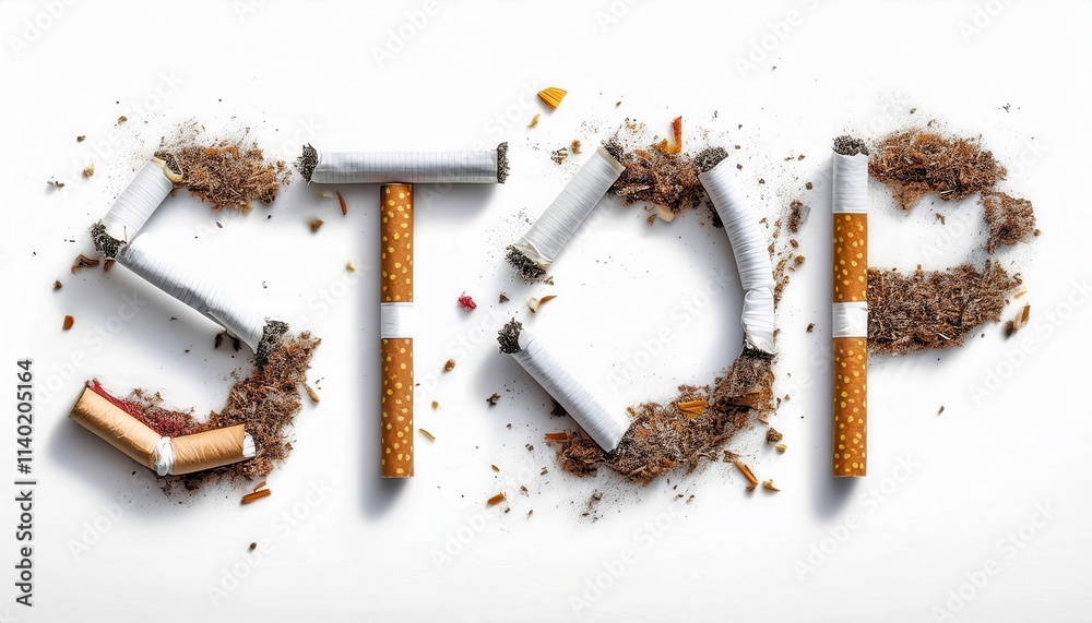 Poster Creative Anti-Smoking Message Using Cigarette Butts to Form the ...