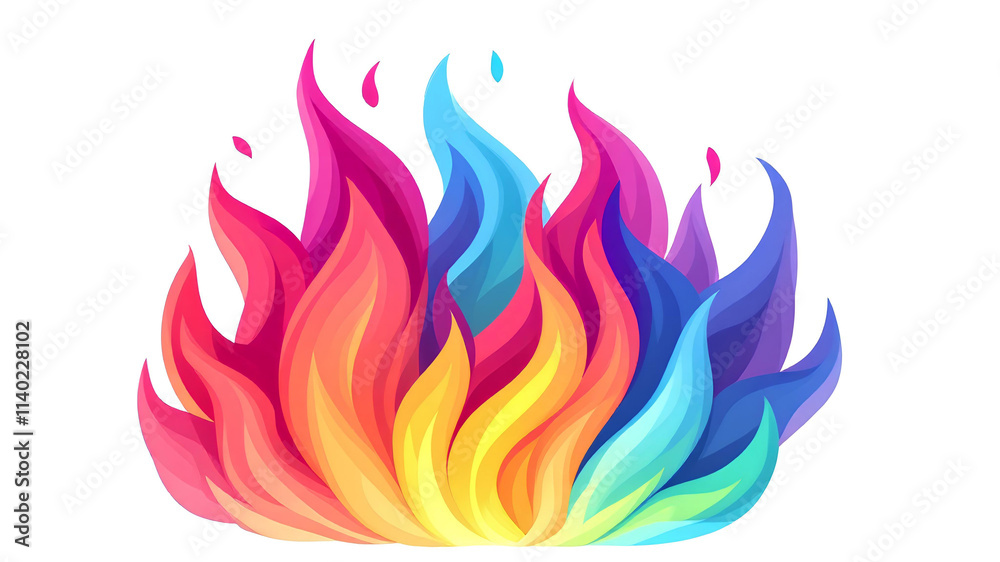 realistic 3D fire with vibrant flames,Abstract flames of a fire with ...