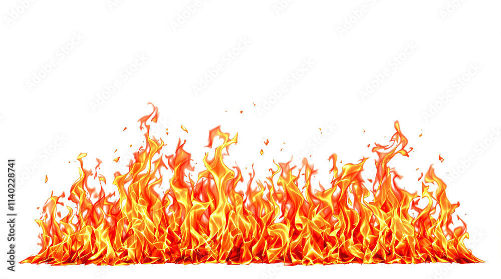 realistic 3D fire with vibrant flames,Abstract flames of a fire with ...