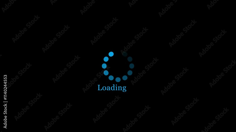 Loading circle animation on white background. Round loading animation. Motion graphic. Animated ...