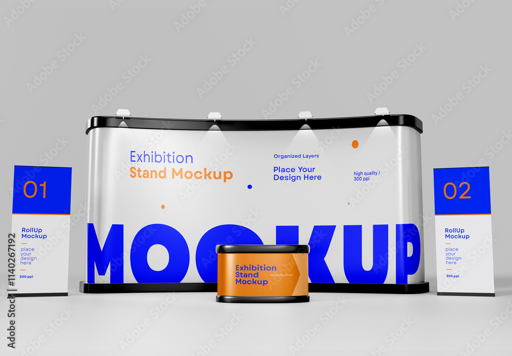 Booth Backdrop Stand Mockup – AI-Generated Design for Trade Shows ...