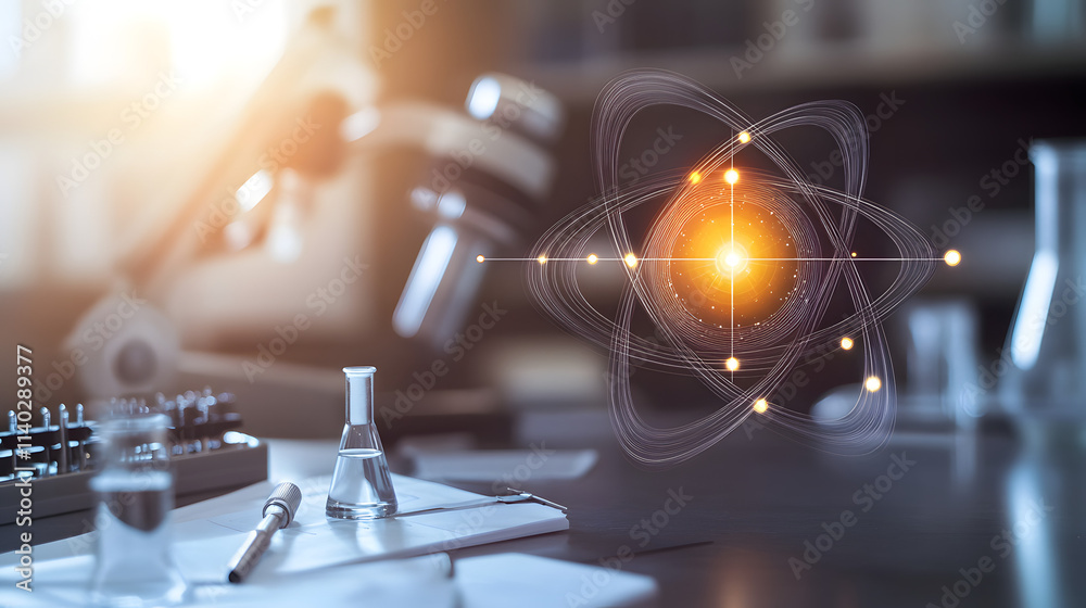 Atomic splitting diagram showing the process of nuclear fission, where ...