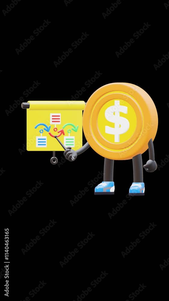 3D Strawberry Fruit Character Explaining Flow Chart Suitable For ...