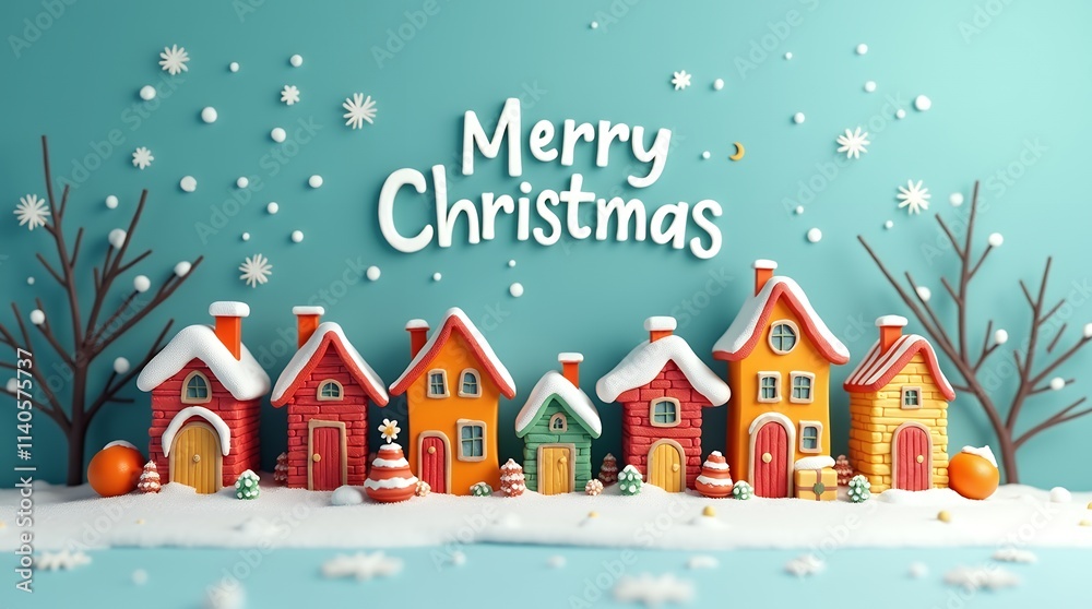 Christmas miniature diorama : Night in a Snowy Village, Santa Claus and ...