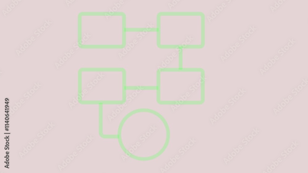 PDCA green line animation. Animated flowchart icon. Plan do check act ...
