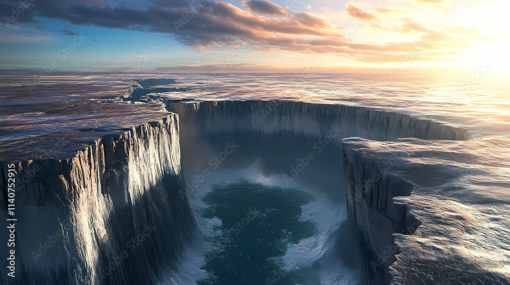 The gaping chasm in the earth's crust spans continents, a geological ...