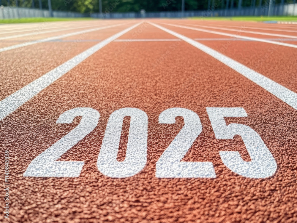 Number 2025 on road. Home stretch for end of 2024. Runners track ...
