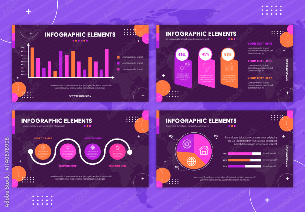 Violet and Purple Multipurpose Infographic Templete Stock Template ...