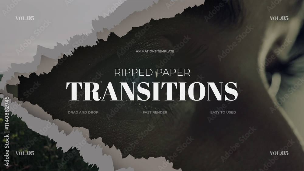 Ripped Paper Transitions / vol.05 Stock Template | Adobe Stock
