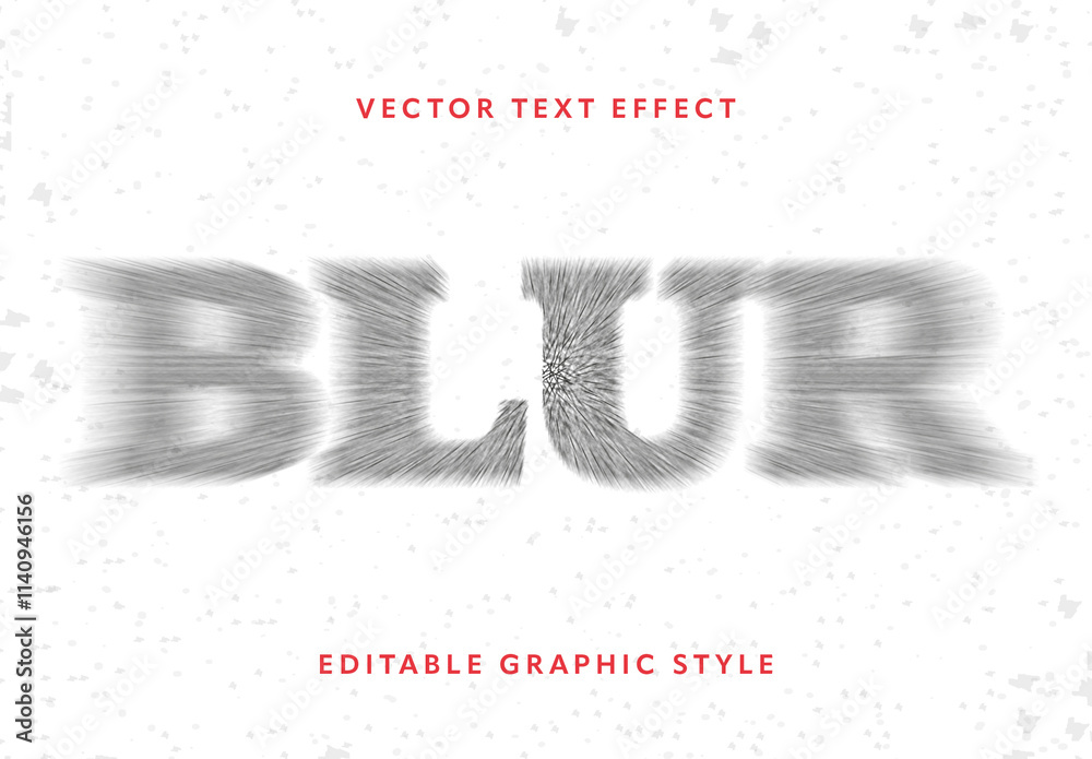 Black and White Blurred Motion Text Effect Template Stock Template ...