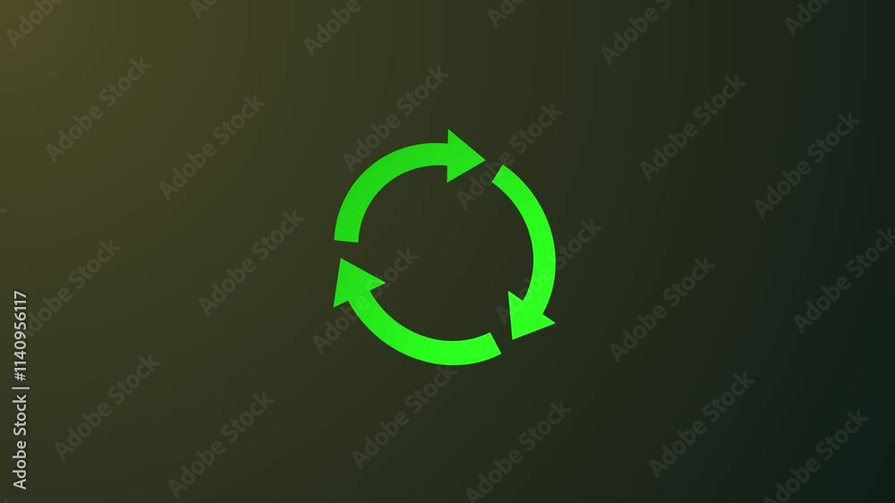 simple round circle recycle bin icon animation with gradient background. Stock 비디오 | Adobe Stock