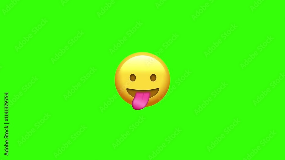 Face Emoji Animated on a Transparent Background. 4K Loop Animation with ...