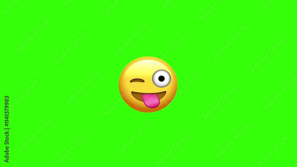 Face Emoji Animated on a Transparent Background. 4K Loop Animation with ...
