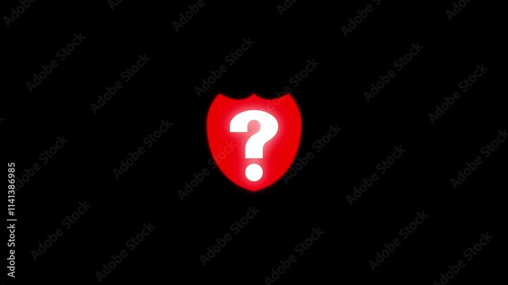 Animated white questions mark on black background. Moving question mark ...