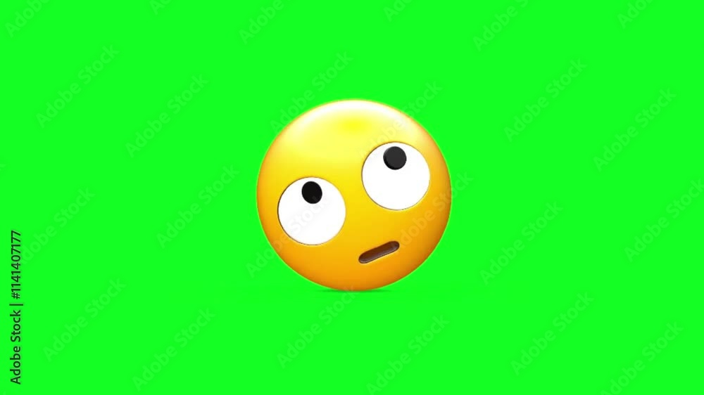 A reaction emoji icon 4K animation with green screen background Stock ...