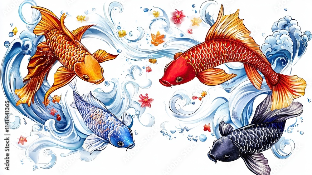 Fish Clipart: Bright and colorful fish clipart images featuring various ...