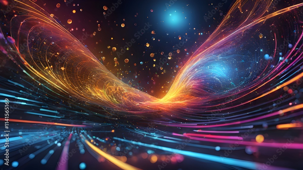 Using lines, nodes, and glowing particles to express information ... Using lines, nodes, and glowing particles to express information ...