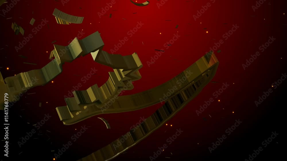 3d animation of the Indonesian Garuda Pancasila symbol green screen ...