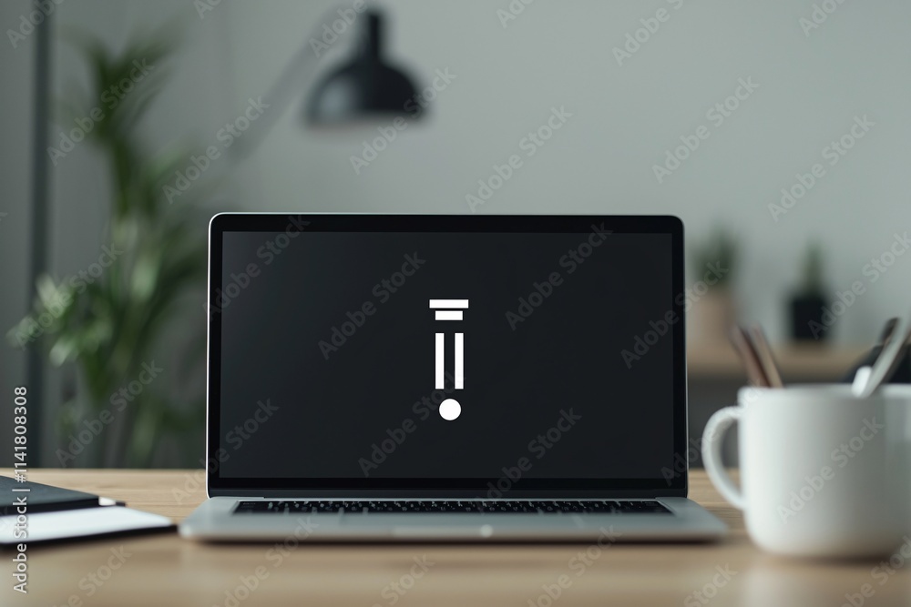 An animated progress bar on a laptop screen showing the status of an ...